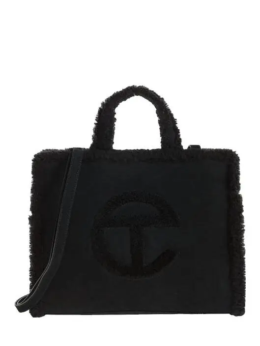 UGG X Telfar Medium Genuine Shearling Shopper - Black