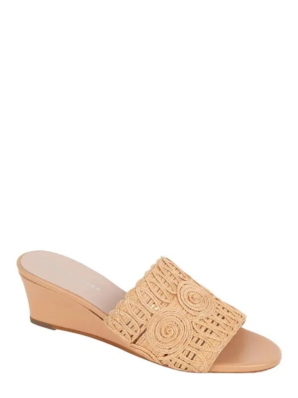 PATRICIA GREEN Siesta Raffia Wedge Sandal - Natural