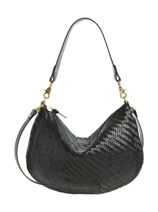 Clare V. Moyen Messenger Bag - Black Woven