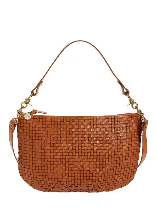 Clare V. Moyen Messenger Bag - Natural Woven Checker
