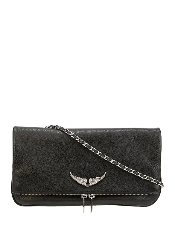 Zadig&Voltaire Rock Leather Cross-body Bag - Noir Silver