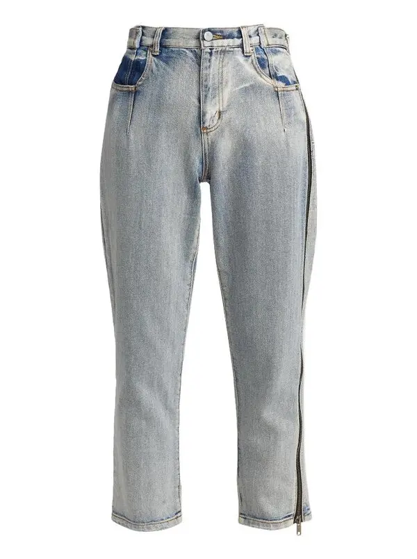 3.1 Phillip Lim High-rise Zip Detail Straight-leg Jeans - Indigo
