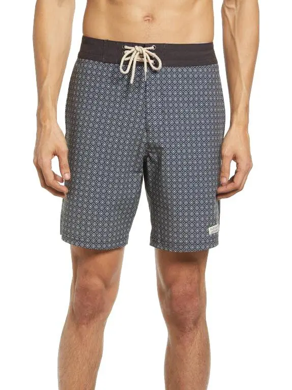 FAIR HARBOR Floral Print Board Shorts - Black Beacon