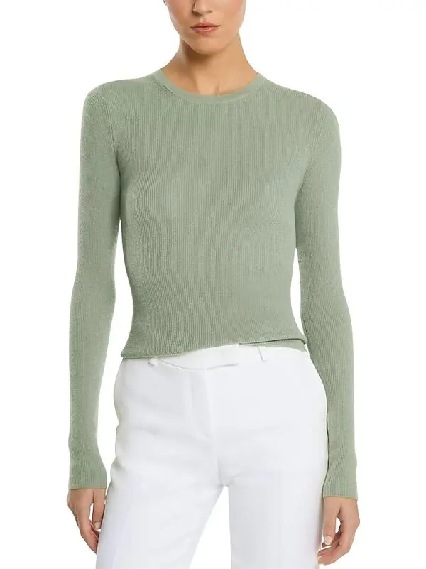 Michael Kors Cashmere Hutton Rib Top - Celadon