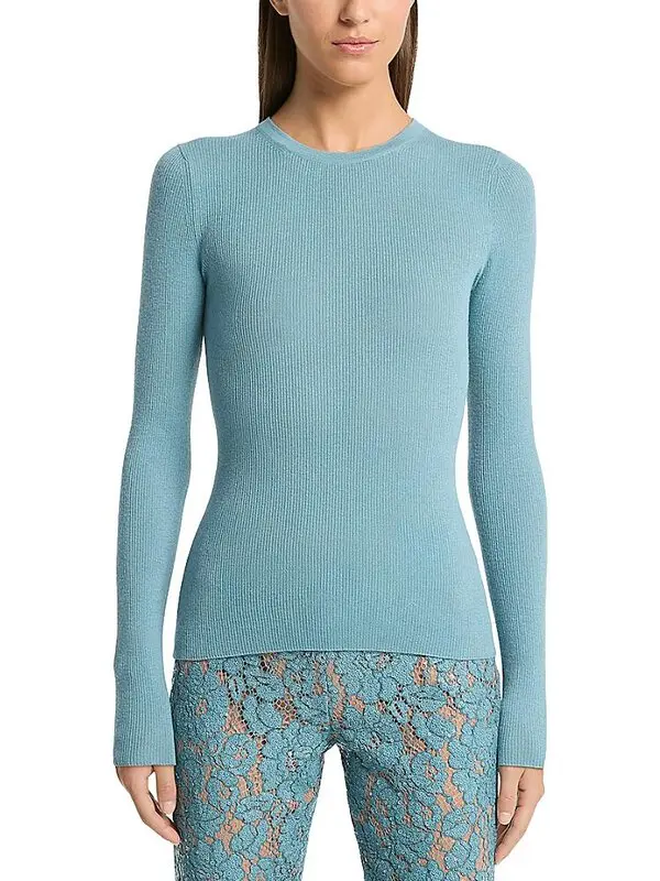 Michael Kors Cashmere Hutton Rib Top - Seaglass