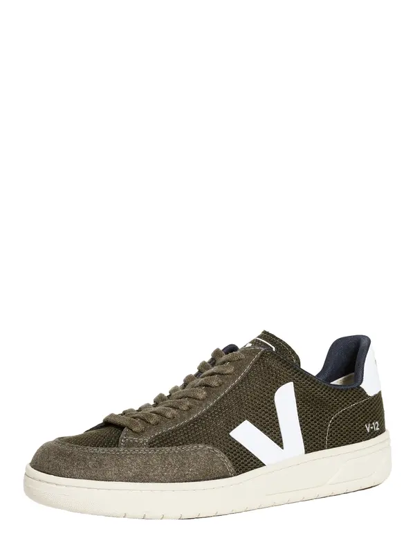 VEJA V-12 Alveomesh Sneakers - Olive/white