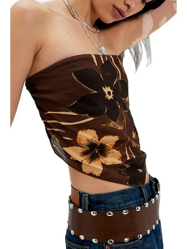 Free People Fp One Raya Bandana Top - Cocoa Combo