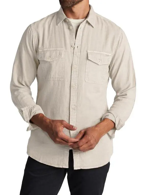 ROAN Leeds Double Weave Button-up Shirt - Bone