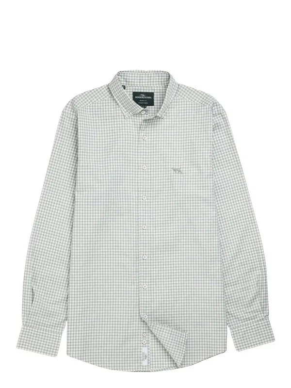 Rodd & Gunn Gunn Check Oxford Sports Fit Button-down Shirt - Dusty Sage