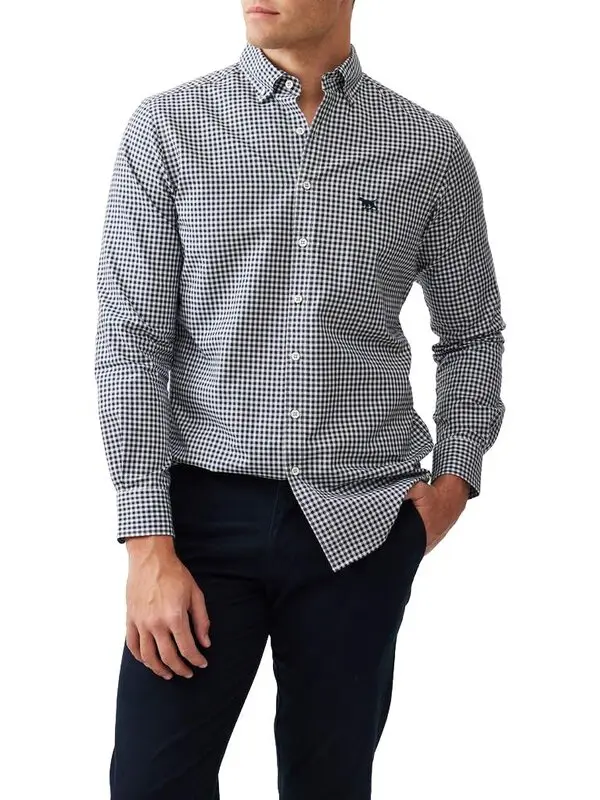 Rodd & Gunn Gunn Check Oxford Sports Fit Button-down Shirt - Ink