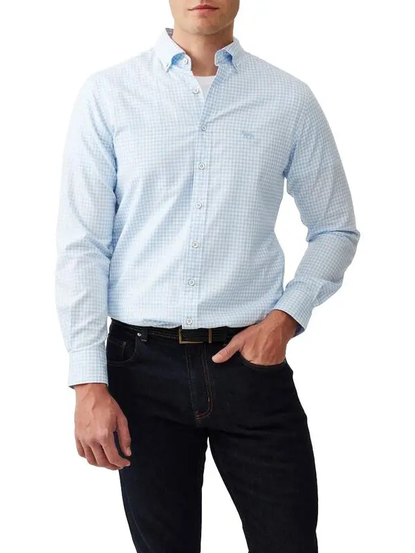 Rodd & Gunn Gunn Check Oxford Sports Fit Button-down Shirt - Malibu