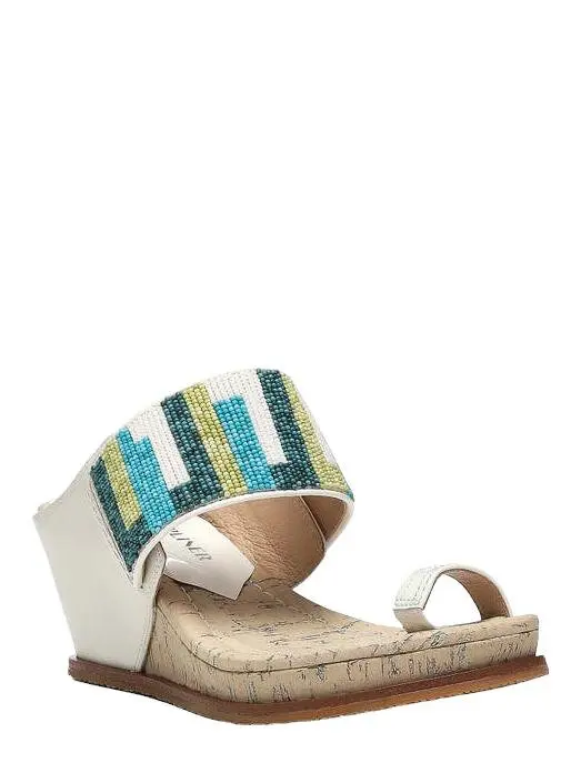 DONALD PLINER Greer Wedge Slide Sandal - Blue Combo