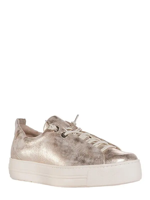 Paul Green Faye Platform Sneakers - Mineral Antic Metallic