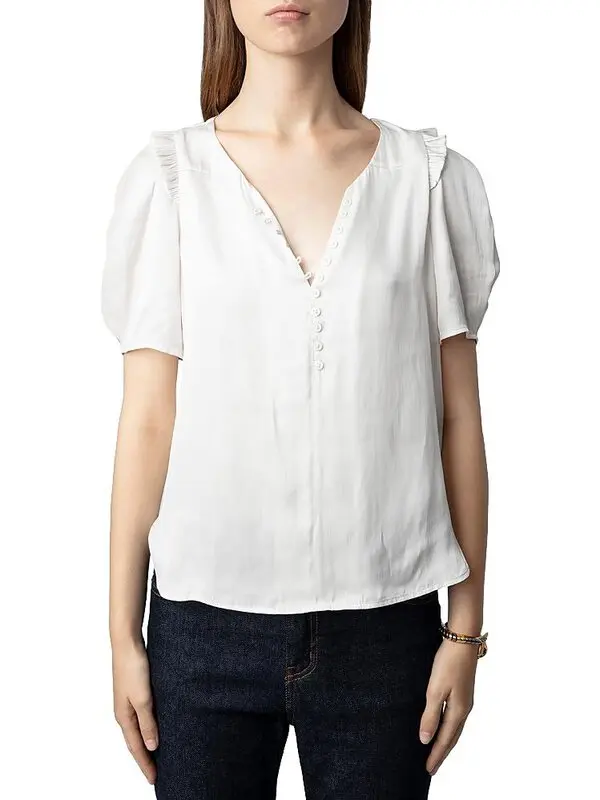 Zadig&Voltaire Twity Satin Blouse - Lin