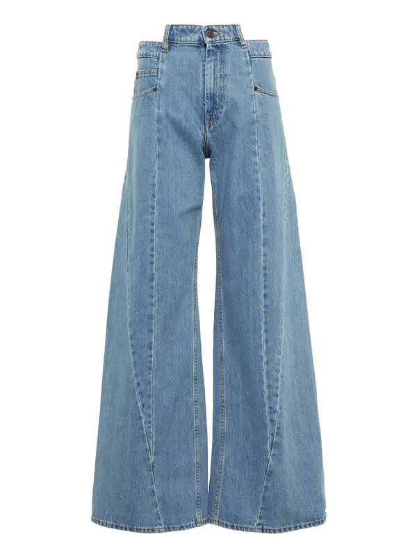 MAISON MARGIELA Décortiqué High-rise Wide-leg Jeans - Blue