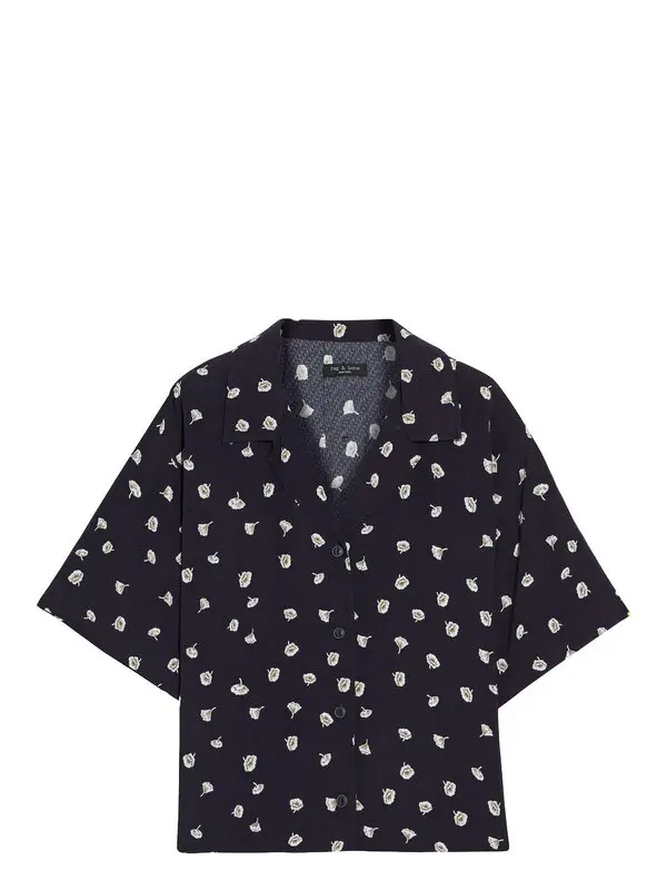 Rag & Bone Reed Floral-print Jacquard Shirt - Black