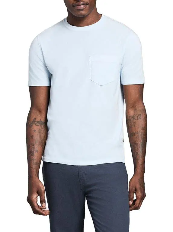 Billy Reid Washed Organic Cotton Pocket T-shirt - Air Blue