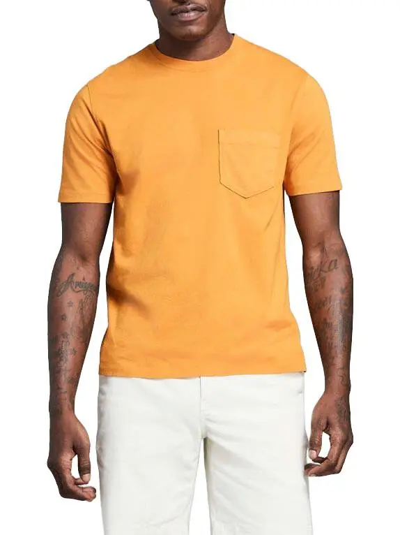 Billy Reid Washed Organic Cotton Pocket T-shirt - Desert Sun