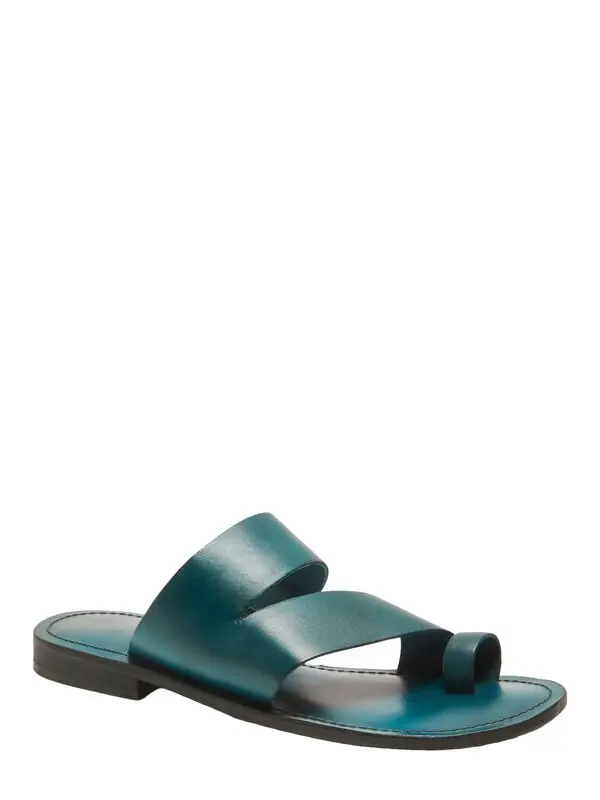 Free People Abilene Toe Loop Sandal - Emerald Tide Leather