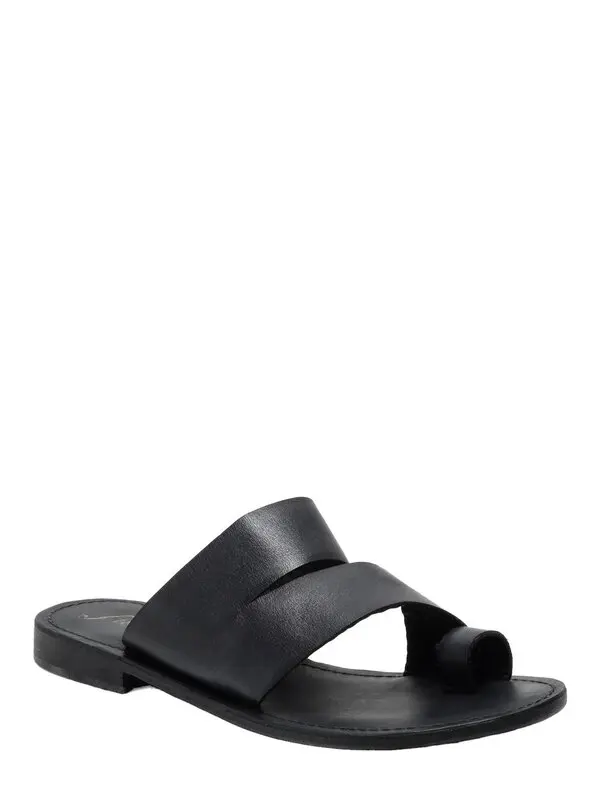 Free People Abilene Toe Loop Sandal - Washed Black