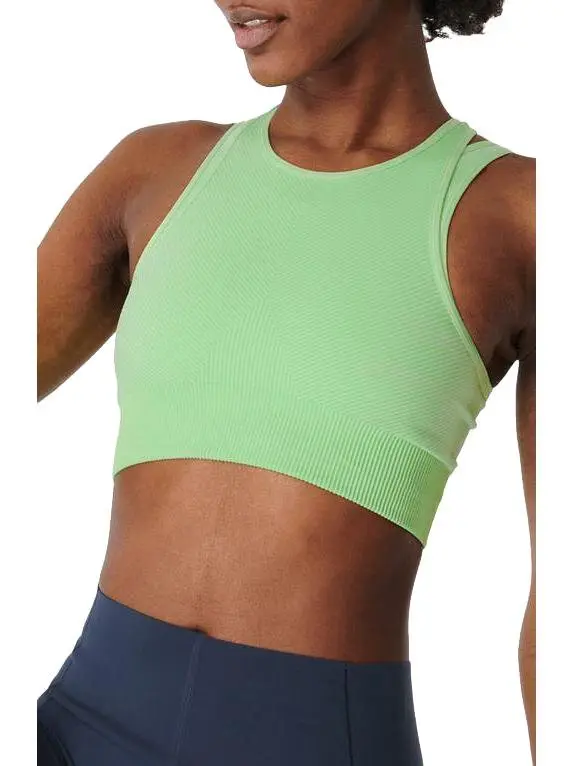 Sweaty Betty Illusion Seamless Sports Bra - Salix Green