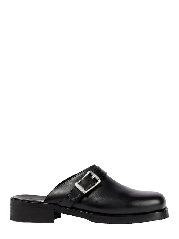 Our Legacy Camion Leather Mules - Black