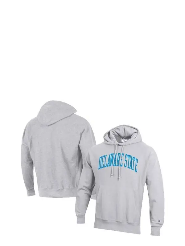 Champion Delaware State Hornets Tall Arch Pullover Hoodie - Gray