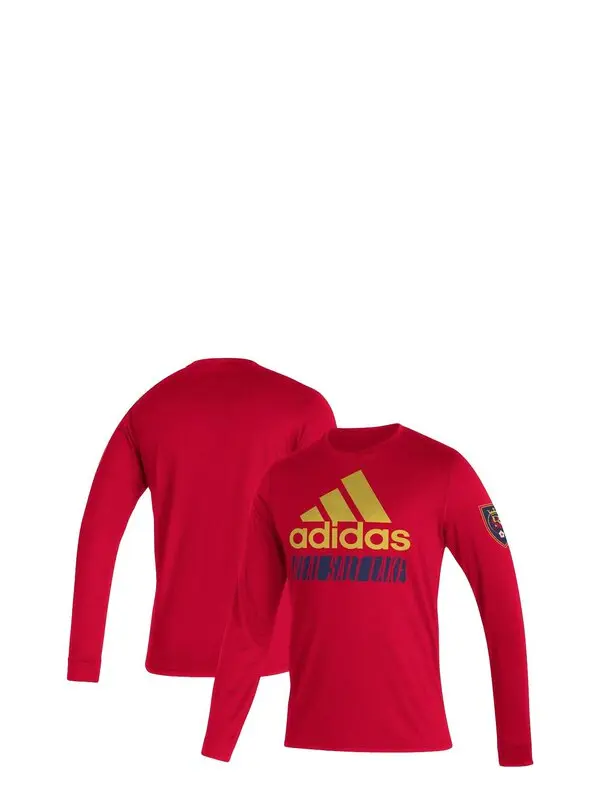 Adidas Real Salt Lake Vintage Performance Long Sleeve T-shirt - Red