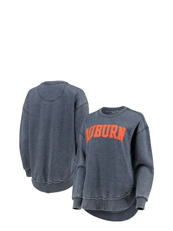 PRESSBOX Auburn Tigers Vintage Wash Pullover Sweatshirt - Navy