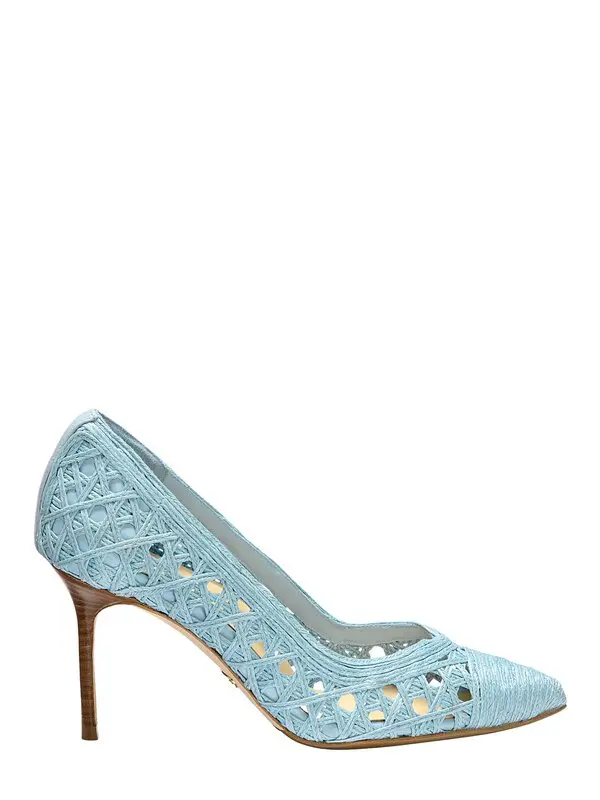 Sarah Flint Perfect Pump 85 - Seafoam Raffia