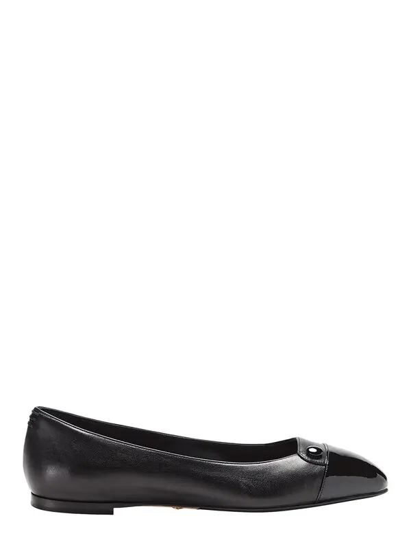 Sarah Flint Sacchetto Ballet Flat - Black Nappa And Patent