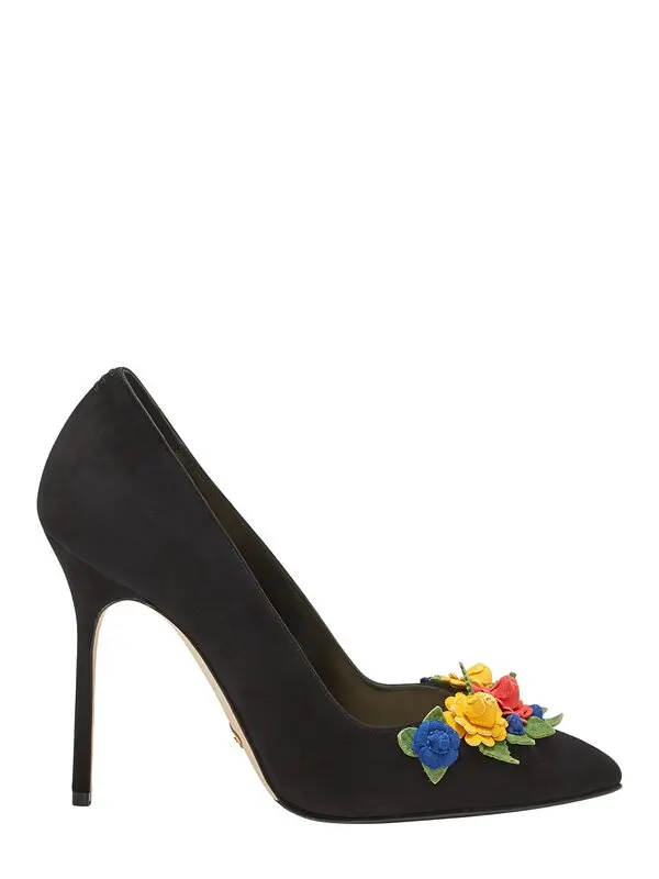 Sarah Flint Perfect Pump 100 - Black Suede Still Life
