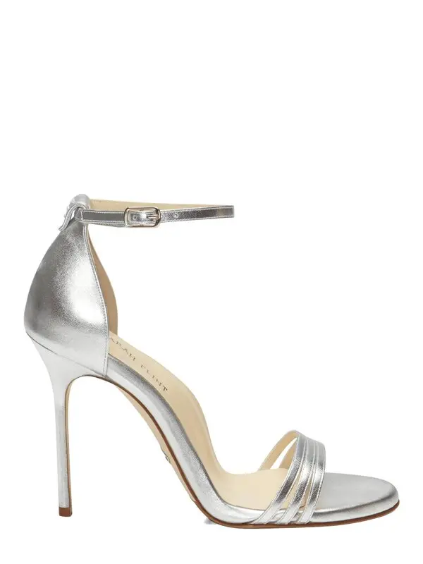 Sarah Flint Perfect Sandal 100 - Silver Metallic Nappa