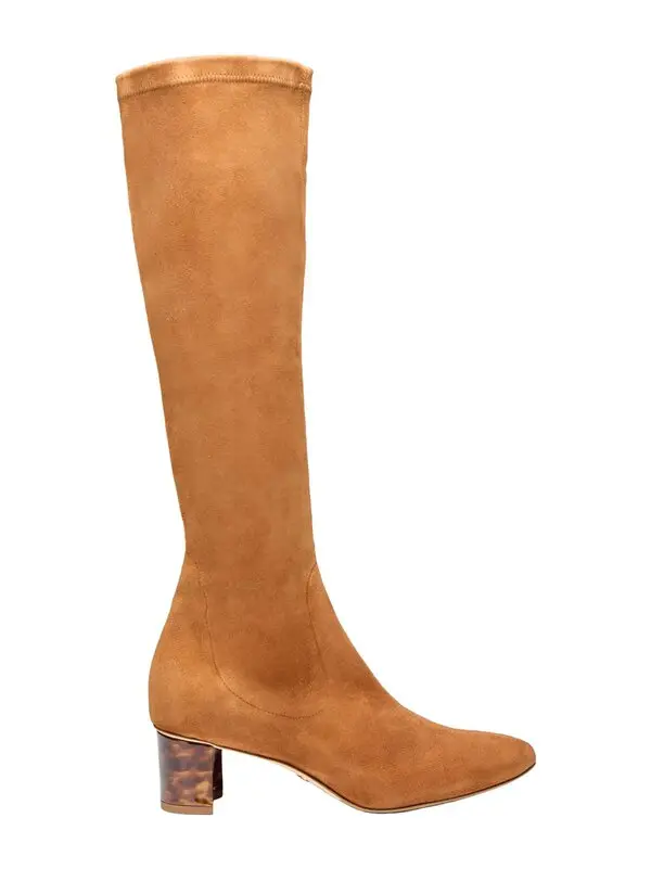 Sarah Flint Alexandra 50 Stretch Suede Boots - Cognac Stretch Suede