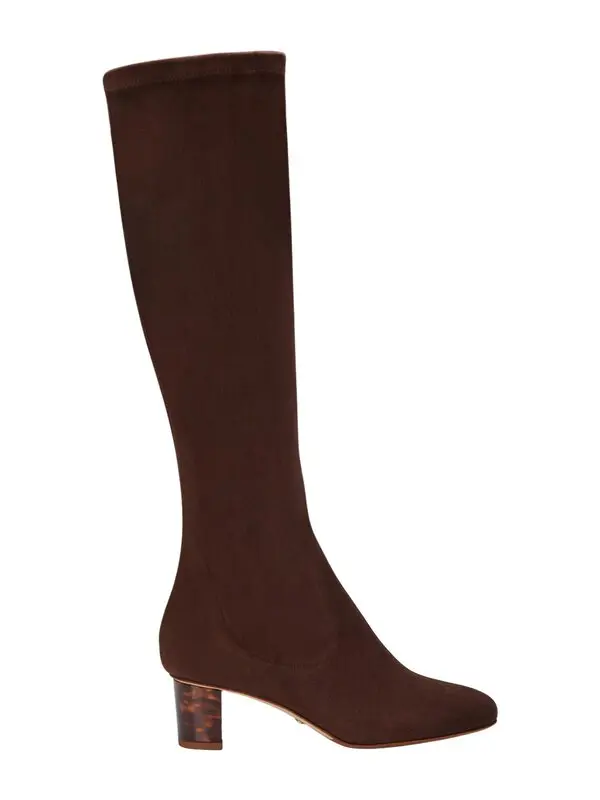 Sarah Flint Alexandra 50 Stretch Suede Boots - Espresso Stretch Suede