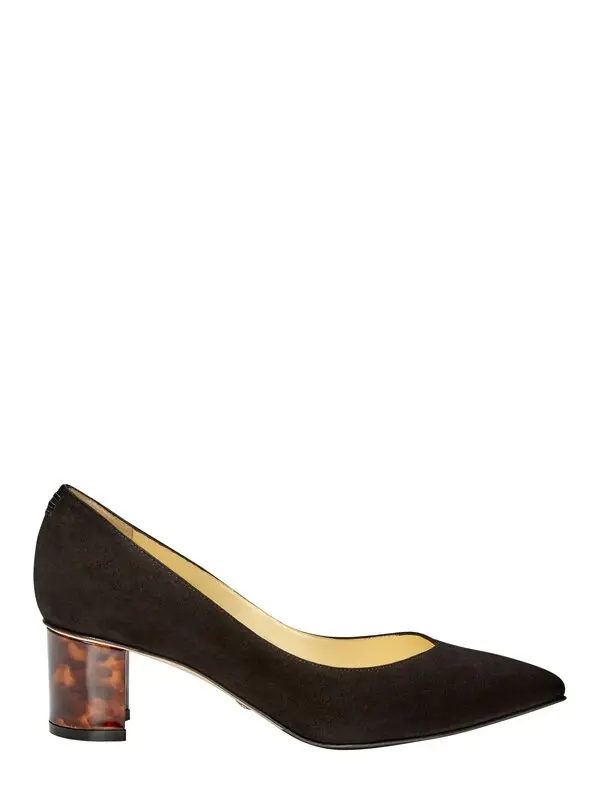 Sarah Flint Perfect Emma Saffiano Pump - Black Suede