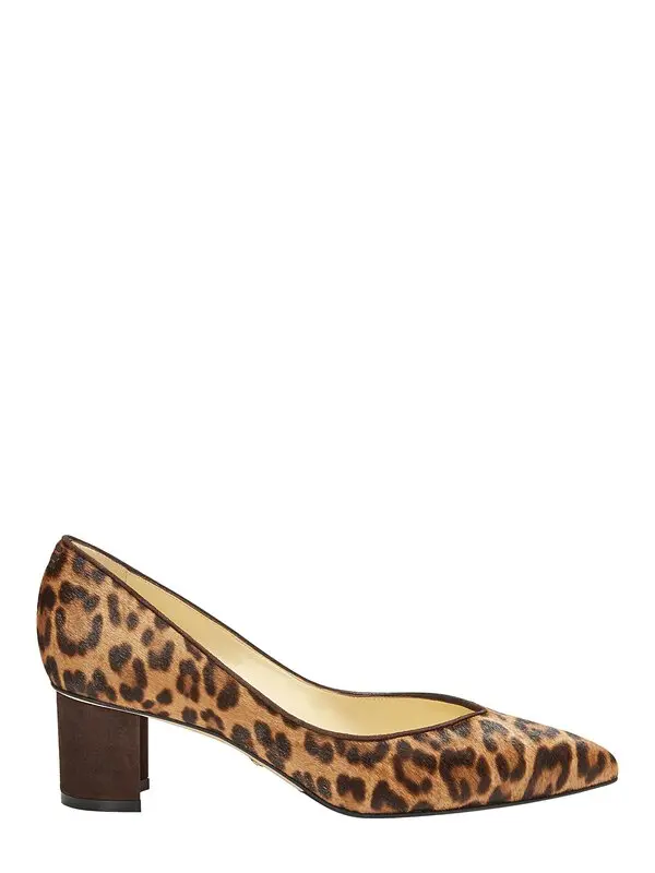 Sarah Flint Perfect Emma Saffiano Pump - Chocolate Leopard Haircalf