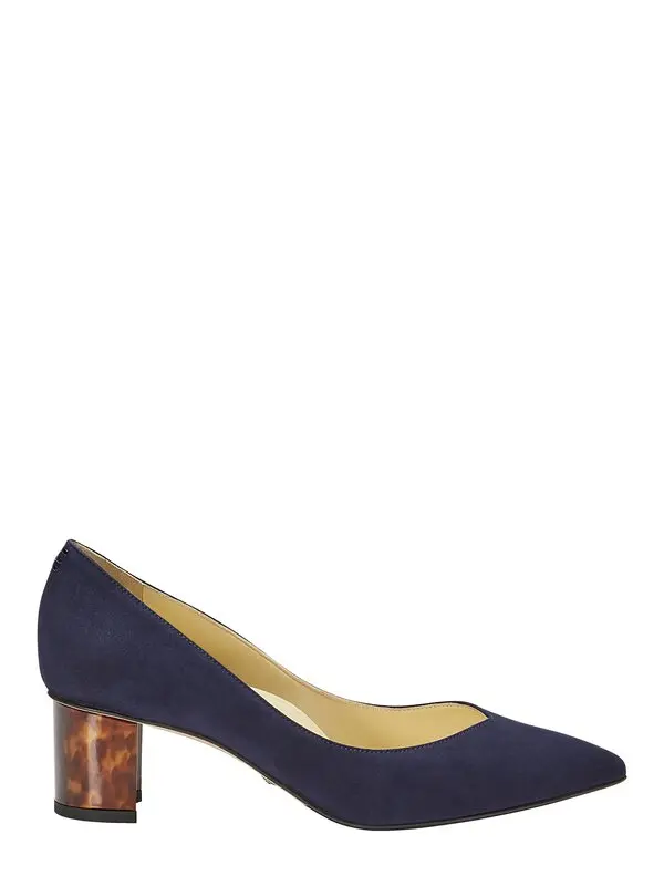 Sarah Flint Perfect Emma Saffiano Pump - Navy Suede