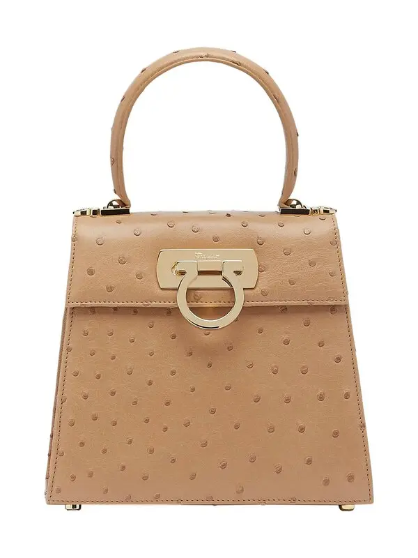 FERRAGAMO Iconic Top Handle Bag - Beige