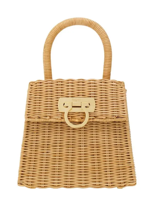 FERRAGAMO Iconic Top Handle Bag - Beige