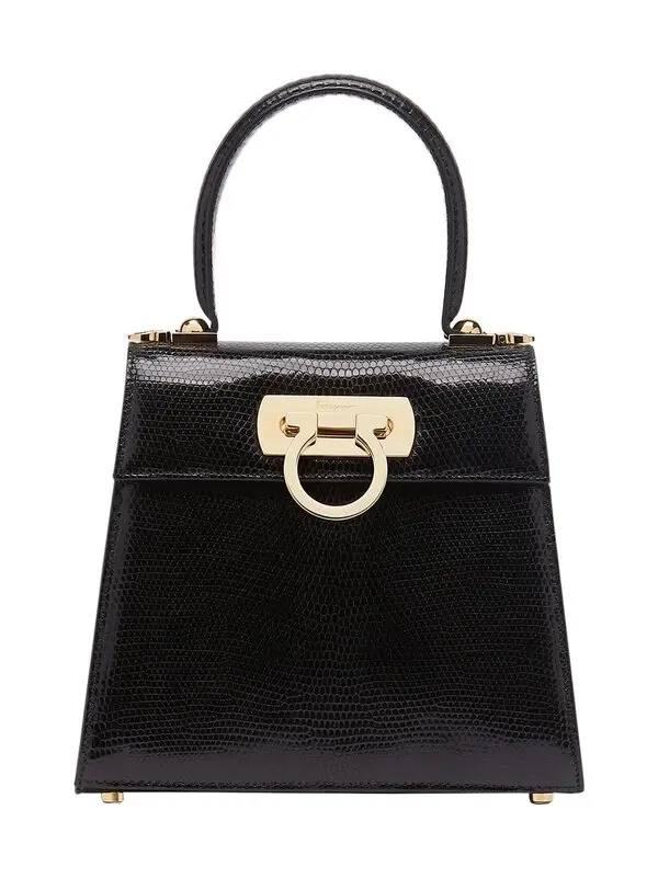 FERRAGAMO Iconic Top Handle Bag - Black