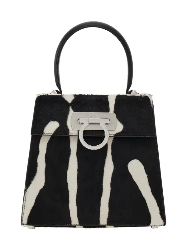 FERRAGAMO Iconic Top Handle Bag - Black