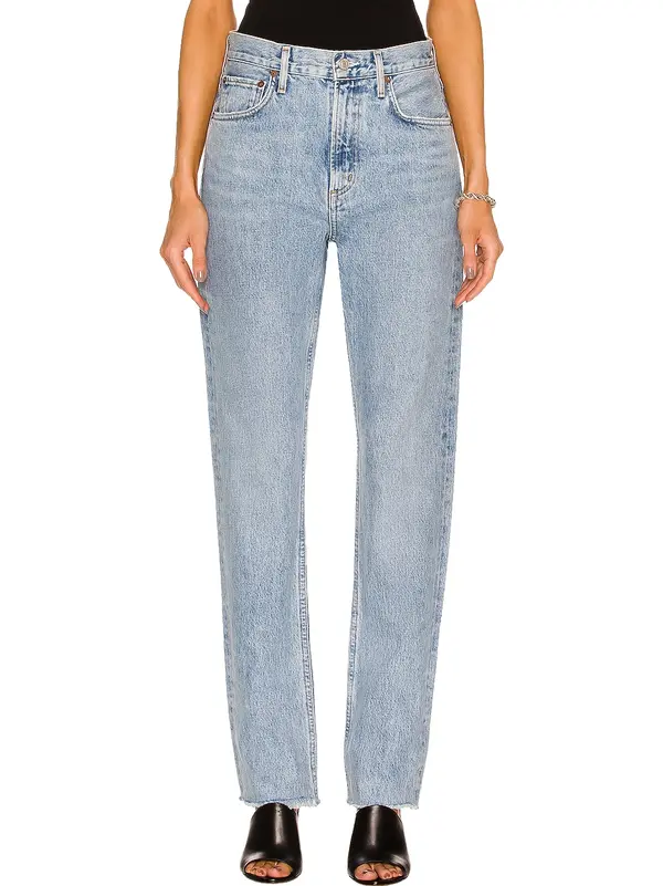 AGOLDE Cherie High Rise Straight Jeans - Merit