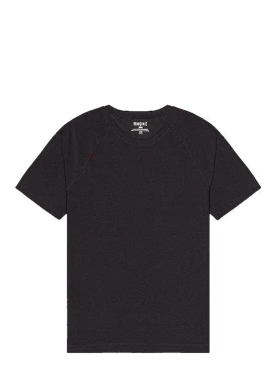 RHONE Reign Short Sleeve In Black - Black Heather