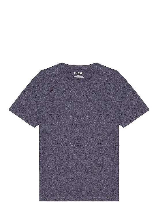 RHONE Reign Short Sleeve In Blue - Midnight Heather