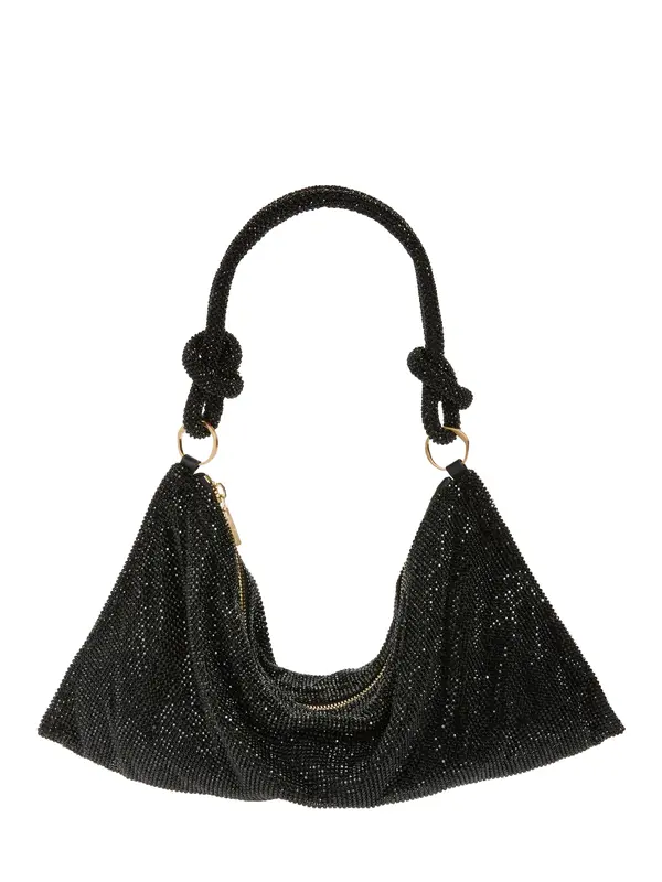 Cult Gaia Mini Hera Rhinestone Shoulder Bag - Black