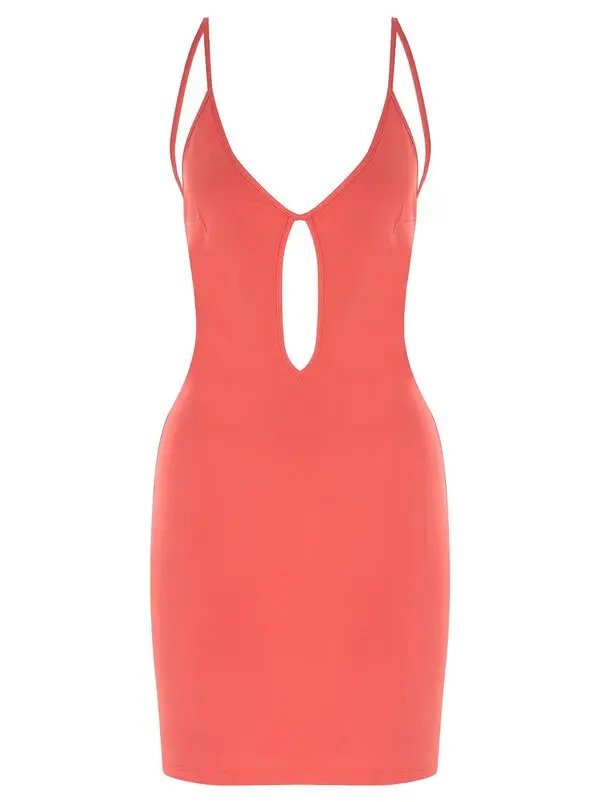 Zeynep Arçay Keyhole Mini Dress - Pink