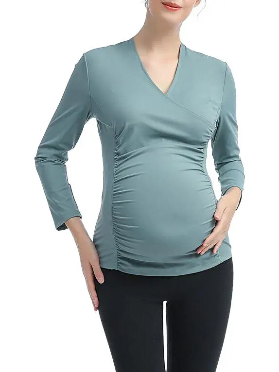 KIMI + KAI Maternity/nursing Top - Beryl Green
