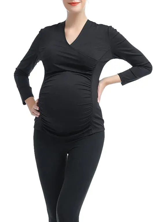 KIMI + KAI Maternity/nursing Top - Black