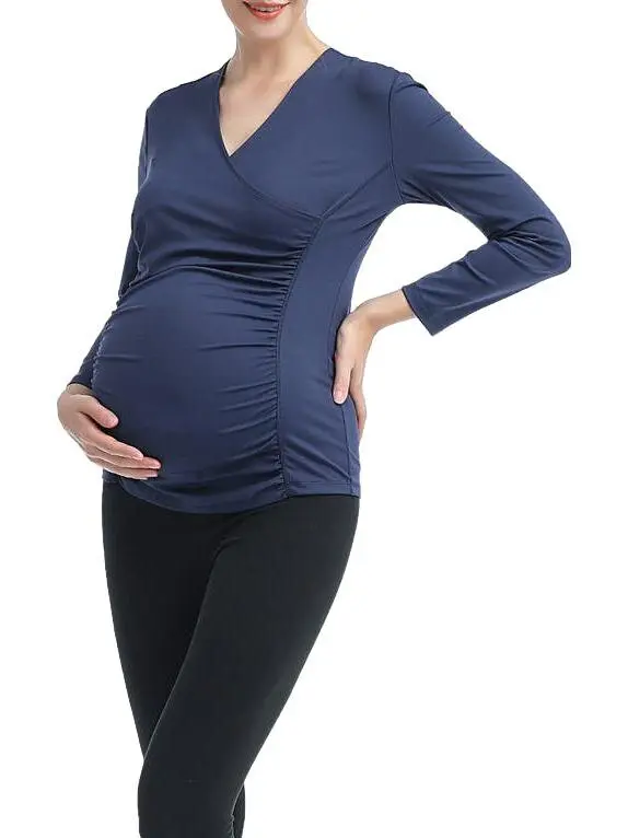 KIMI + KAI Maternity/nursing Top - Navy